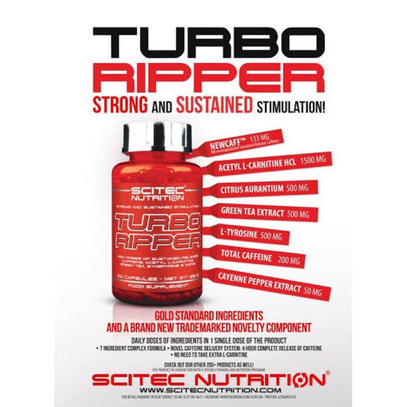 Scitec TURBO RIPPER 100 เม็ด | Shopee Thailand