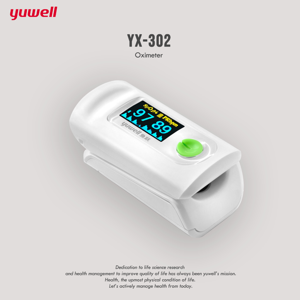 Yuwell เครื่องวัดออกซิเจนปลายนิ้ว รุ่น YX302 / YX306 (สินค้ามีรับประกัน) | Shopee Thailand