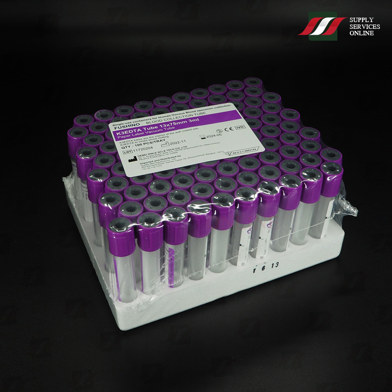 หลอดใส่เลือดสูญญากาศ ชนิดมีสารกันเลือดแข็ง EDTA ขนาด 13x75 MM. 3mL ...