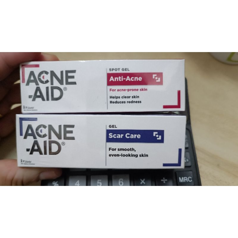 EXP-09/23 Acne-Aid Anti-Acne Spot Gel 10 g. / Acne-Aid Scar Care Gel 10 g.Acne-Aid แอคเน่ เอด ...