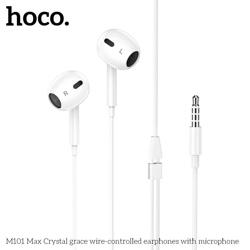 HOCO M101 , M101 Pro หูฟัง เอียร์บัด , อินเอียร์ พอร์ต Type-C / 3.5mm มี ไมค์ ปุ่มคอนโทรล ...