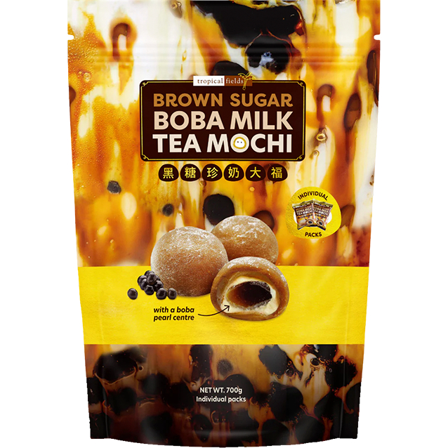 Tropical Fields Brown Sugar Boba Milk Tea Mochi โมจิ สอดไส้ไข่มุกน้ำตาล ...