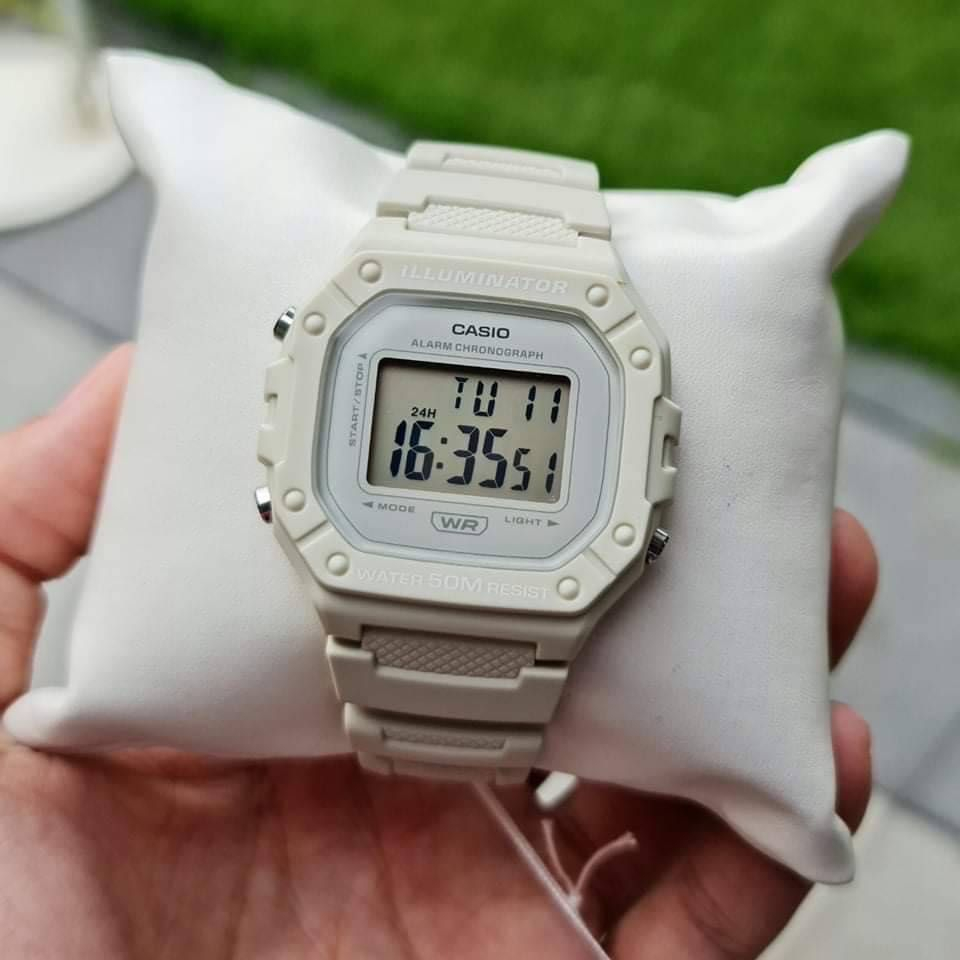 นาฬิกา Casio แท้ รุ่น W-218H และ W-218HC นาฬิกาดิจิตอล สายเรซิ่น ของแท้ ...