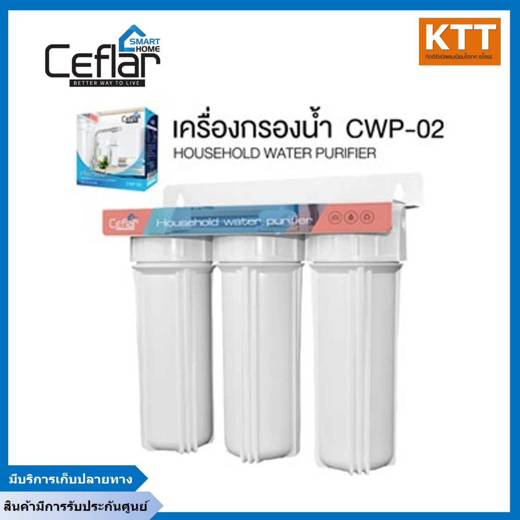 CEFLAR เครื่องกรองน้ำ รุ่น CWP-02 Smart Home HOUSEHOLD WATER PURIFIRR รับประกัน 1ปี | Shopee ...
