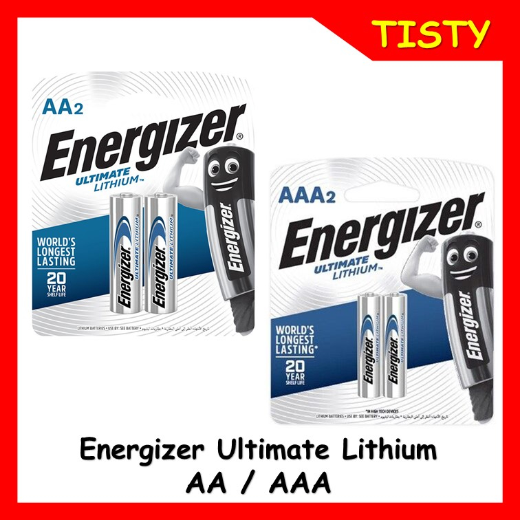 แท้ 100% Energizer Ultimate Lithium Battery AA / AAA ( Pack2) ถ่าน ...