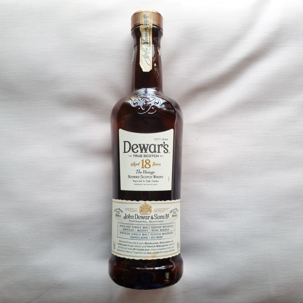 ขวดเหล้าเปล่า DEWAR'S 18 YEARS OLD BLENDED SCOTCH WHISKY (750 ML) ส่งพร้อมกล่อง | Shopee Thailand