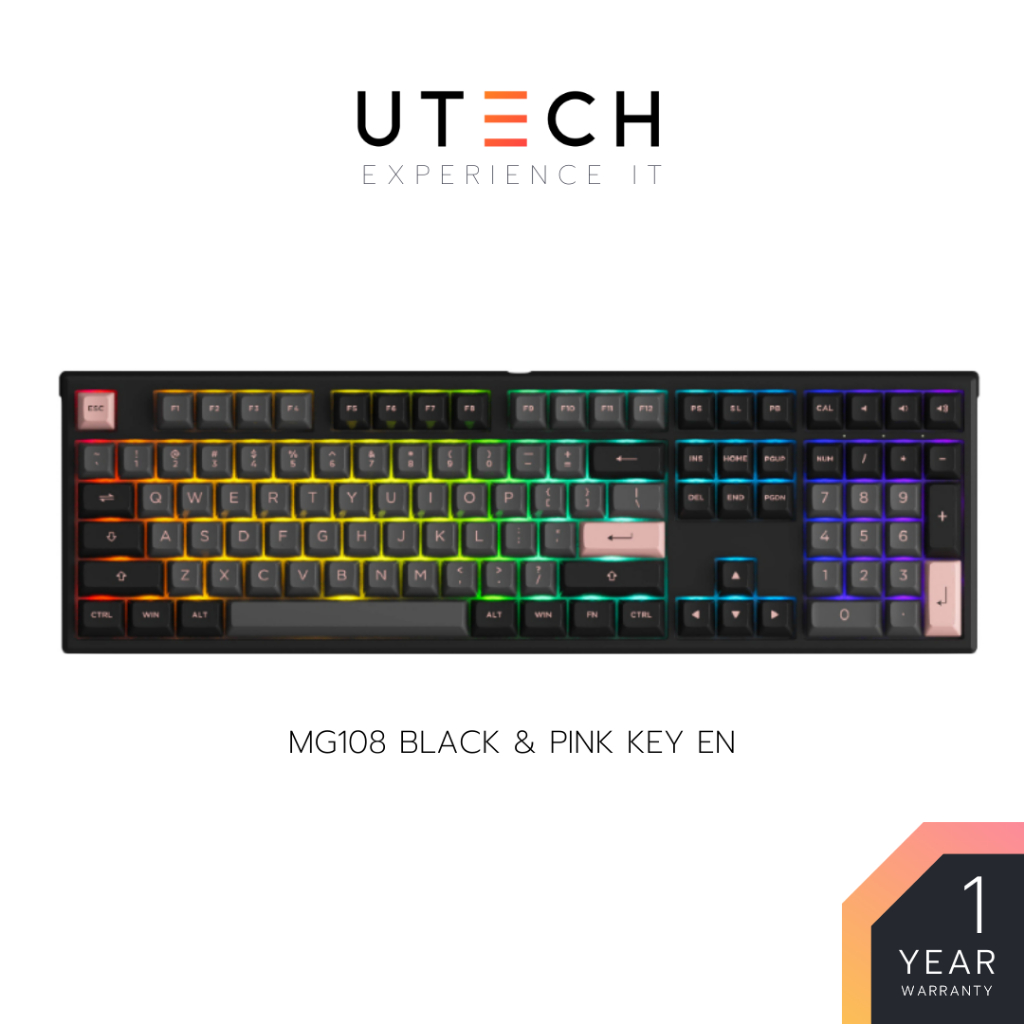 คีย์บอร์ด MonsGeek MG108 Black&Pink Full size 108 Button Wired RGB ...