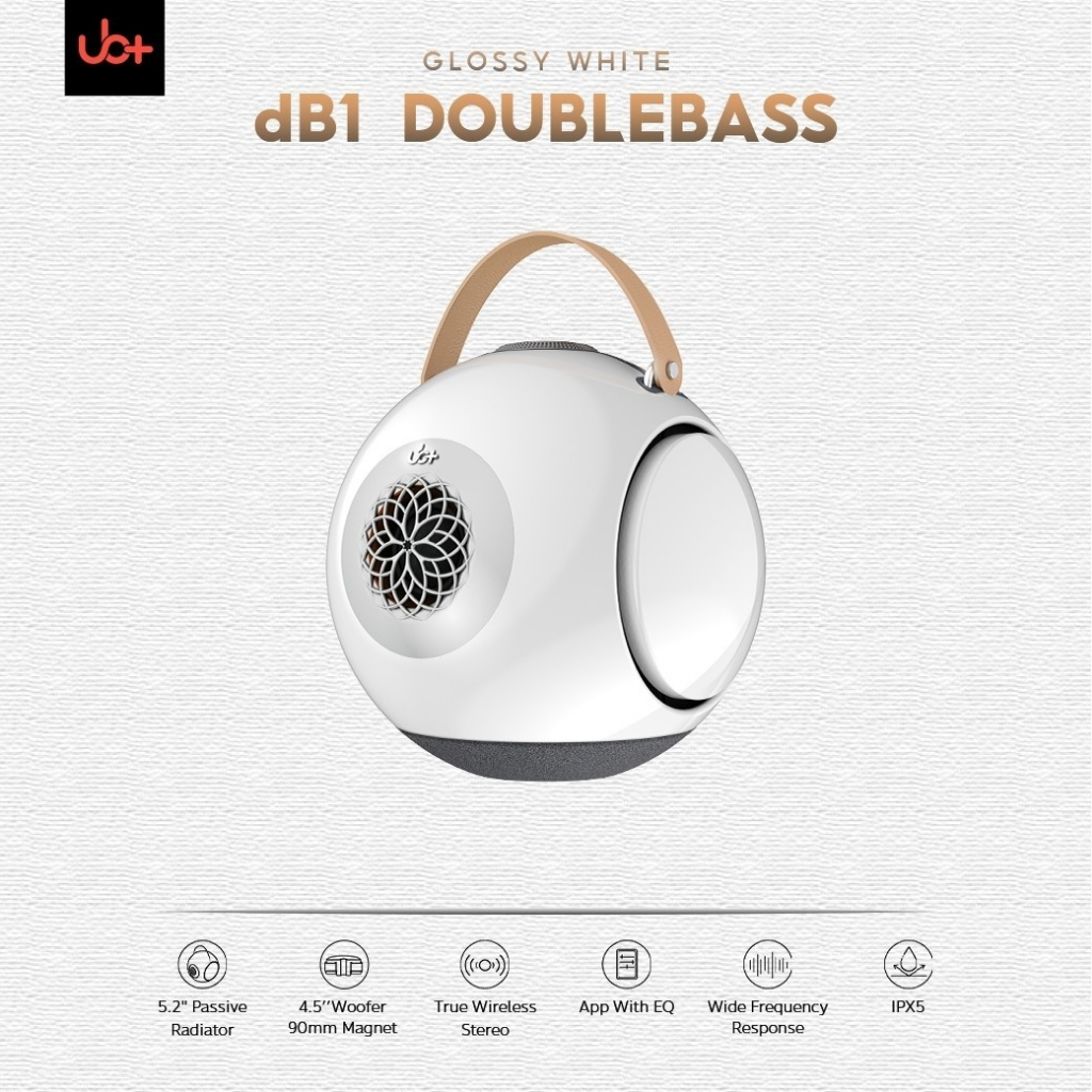 UB+ ลำโพงบลูทูธ รุ่น dB1 Double bass Hifi Speaker - Glossy White - รับ ...