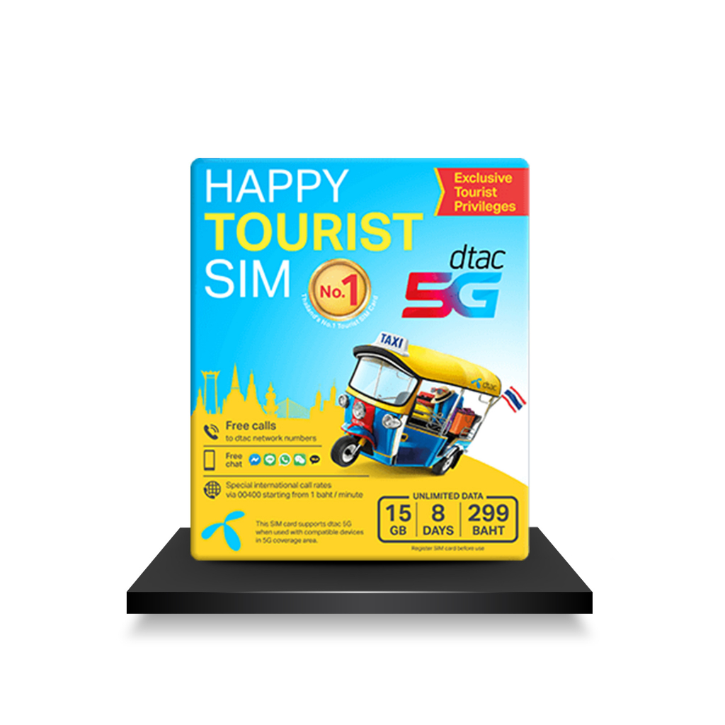 Happy Tourist Sim Dtac Enjoy 8-day ( Can be used in Thailand only ...