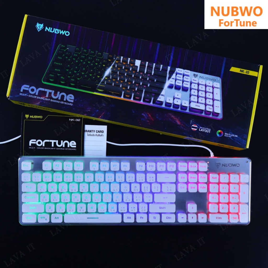 Nubwo NK-32 Fortune Gaming Keyboard คีย์บอร์ดเกมมิ่ง (รับประกันสินค้า 1 ปี) | Shopee Thailand