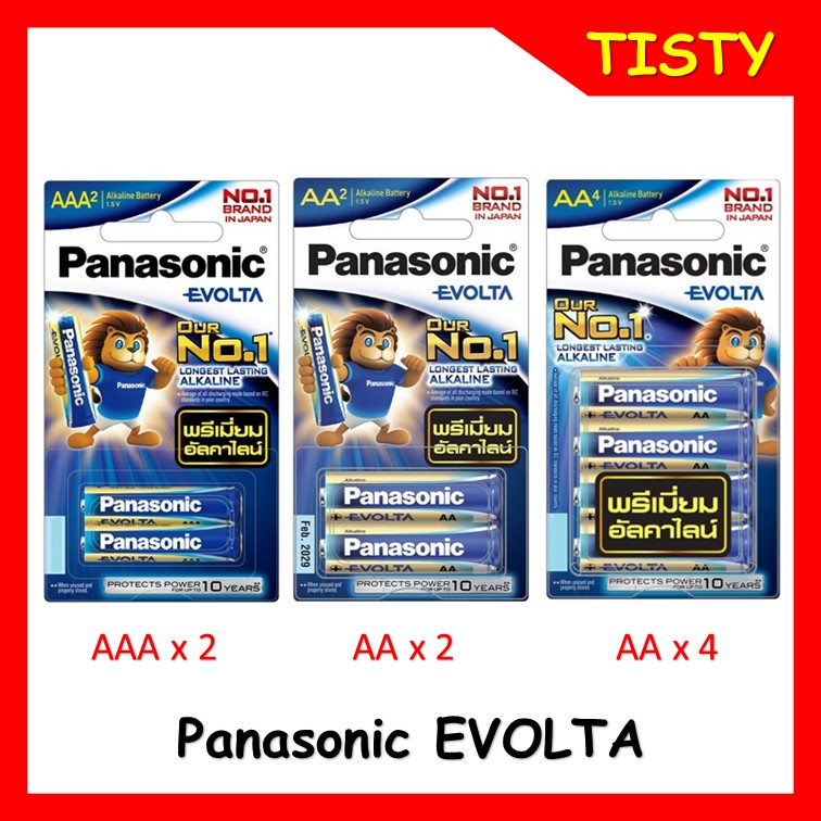 แท้ 100% Panasonic EVOLTA AA/AAA Premium Alkaline Battery ถ่านอัลคาไลน์ พานาโซนิค อีโวลต้า 1.5v ...
