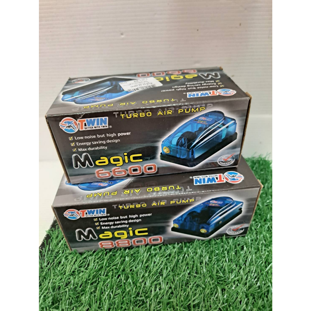 ปั๊มลม MAGIC-8800,6600 ปั๊มออกซิเจน 3W,5W ปั้มลมเพิ่มอ๊อคซิเจนในตู้ปลา ปลา กุ้ง ปั๊มลมตู้ปลา ...