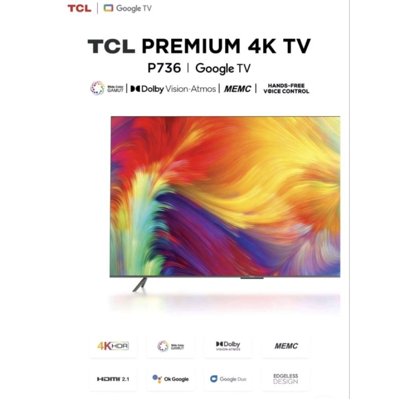 สมาร์ททีวี TCL P736 ขนาด 65 นิ้ว ของใหม่ มือ1 | Shopee Thailand