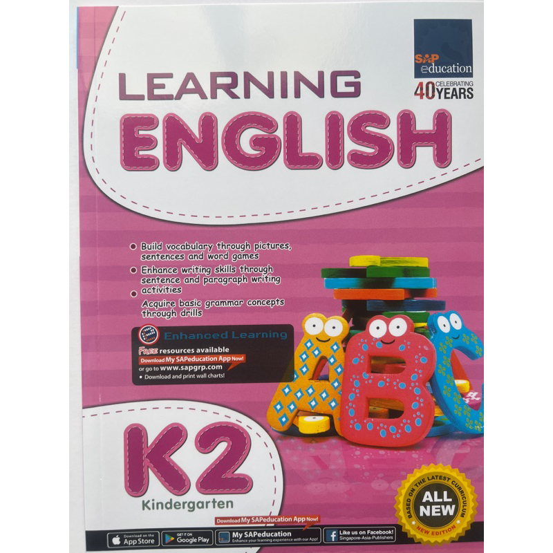 พร้อมส่ง Singapore Learning English Workbook Nursery N ,Kindergarten K1 ...