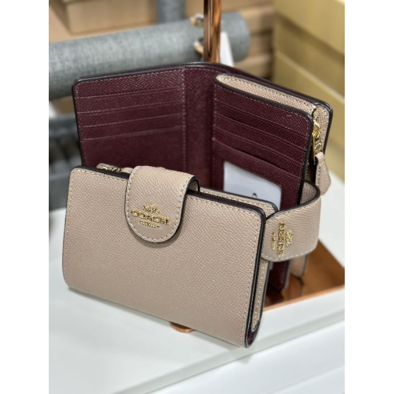 COACH Medium Corner Zip Wallet In Signature Canvas Style No. C0082 ...
