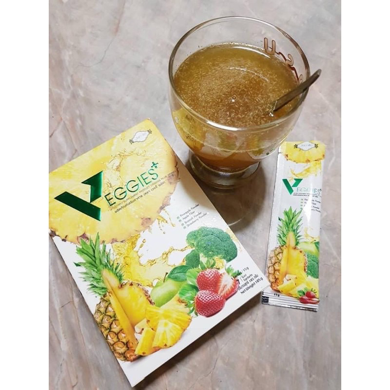 VEGGIES PLUS เวจจี้ พลัส sapp888 ไฟเบอร์ รสสัปประรด ไม่ปวดบิด | Shopee Thailand