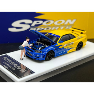 Time Micro NISSAN Skyline GT-R R34, Nismo Z-Tune engine hood openable ...