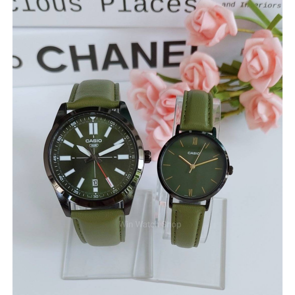 นาฬิกา Casio แท้ รุ่น LTP-VT02BL-3A และ MTP-VD02BL-3E นาฬิกาข้อมือ สาย ...