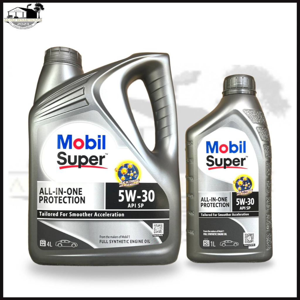 Mobil Super 5W-30 ขนาด 4+1 ลิตร สังเคราะห์แท้ น้ำมันเครื่องเบนซิน โมบิลซุปเปอร์ 5W-30 | Shopee ...