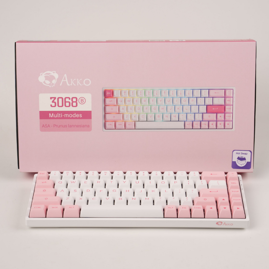 คีย์บอร์ด Akko 3068B Plus Prunus Lannesiana RGB Bluetooth Wireless ...
