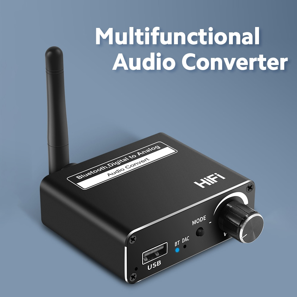 D18 3in1 Coaxial Optical DAC Bluetooth Receiver 5.0 Digital To Analog ...