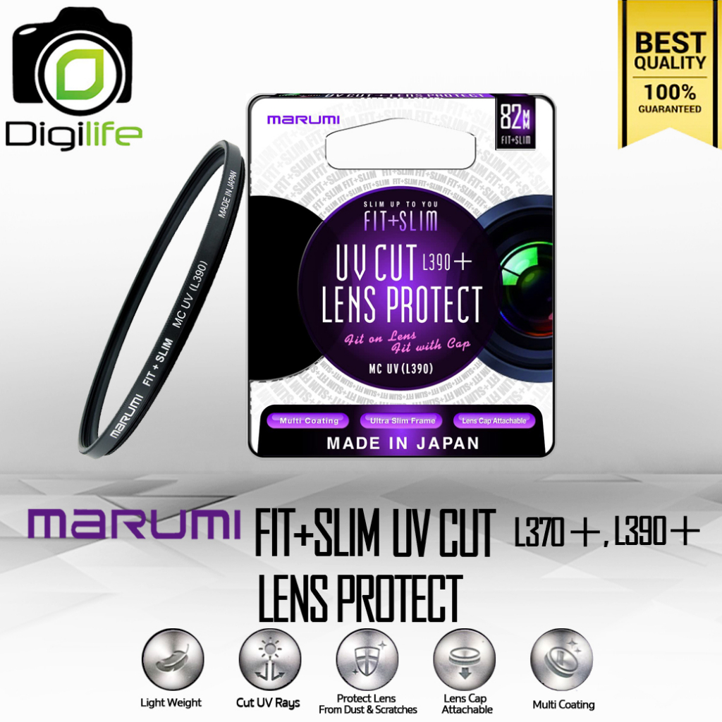 Marumi Filter Fit+Slim MC UV Cut L370+, L390+ มัลติโค้ด ขนาด 40.5, 43, 46, 49, 52, 55, 58, 67 ...