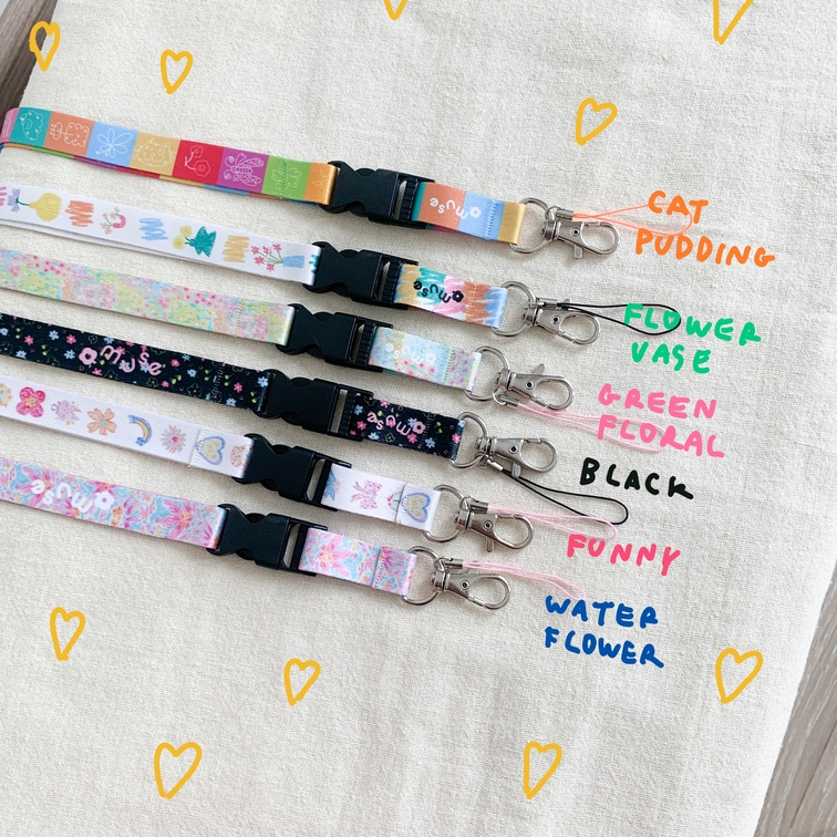 amuse stuff-neck strap สายคล้องคอลายปริ้น | Shopee Thailand