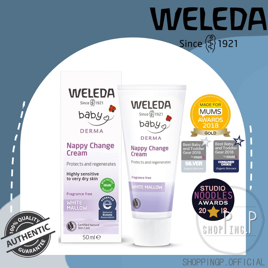 ️พร้อมส่ง! แท้100%! ️ Weleda Baby Derma White Mallow Nappy Cream 50ml ...