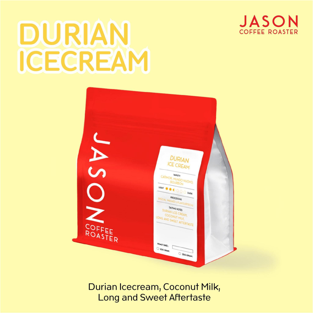 Jason Coffee Roaster เมล็ดกาแฟ คั่วกลางอ่อน "DURIAN ICE CREAM" Coffee ...
