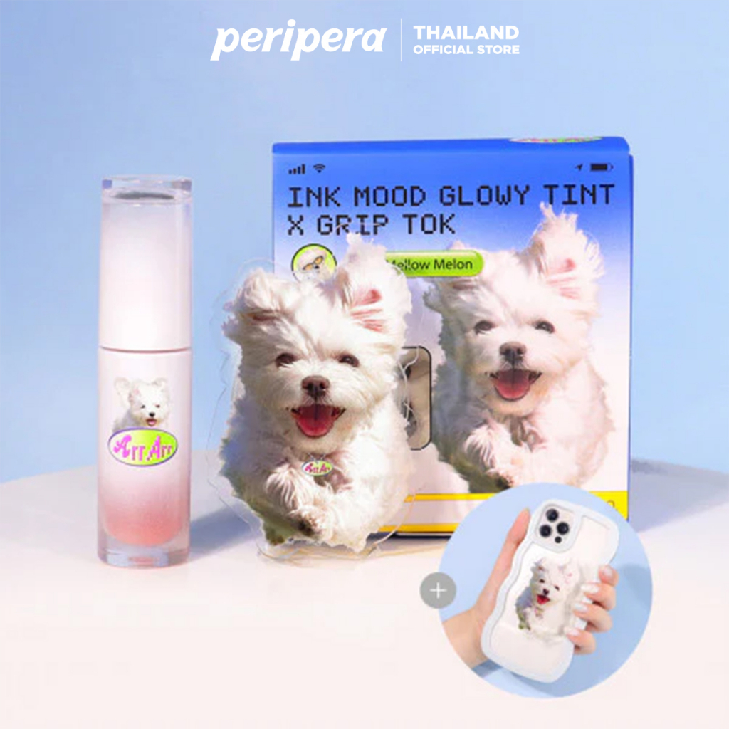 PERIPERA INK MOOD GLOWY TINT, Free GRIPTOK (MALTESE VER) : เพอริเพอร่า ...