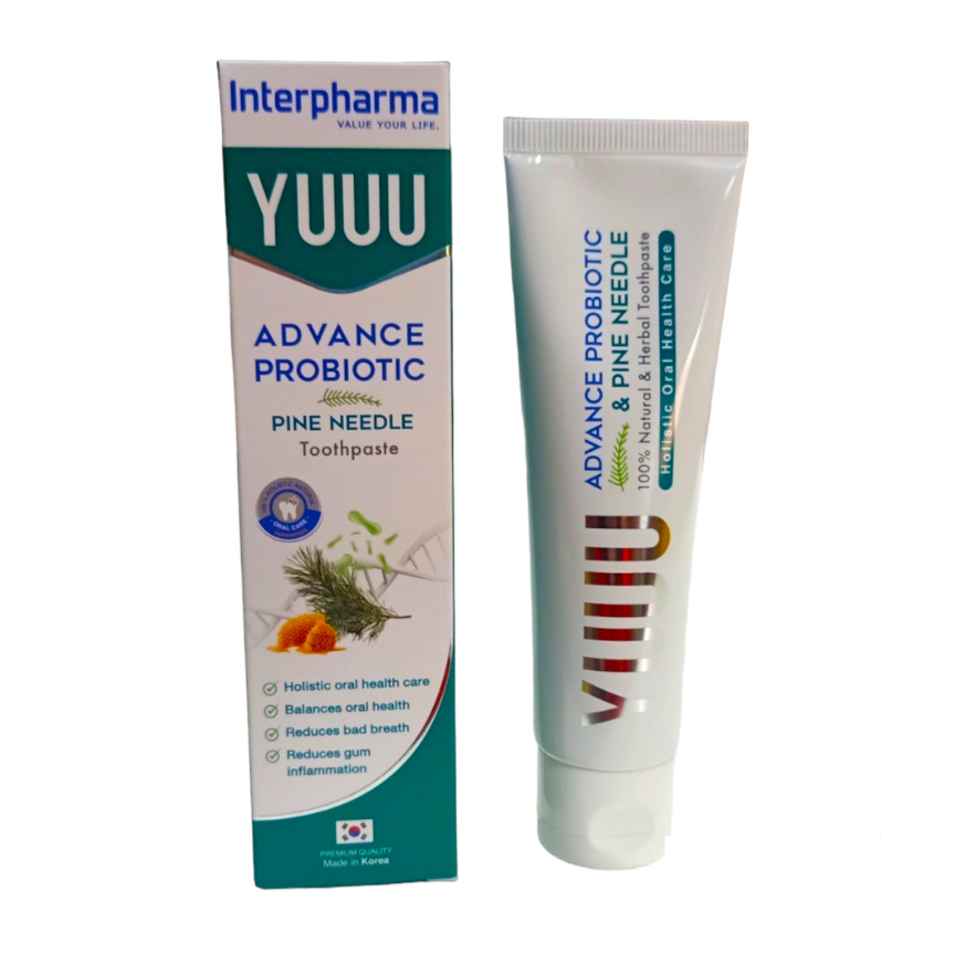 YUUU Toothpaste Interpharma 120g ยู ยาสีฟัน Advance Probiotic Pine Needle อินเตอร์ฟาร์มา โปรไบโ ...
