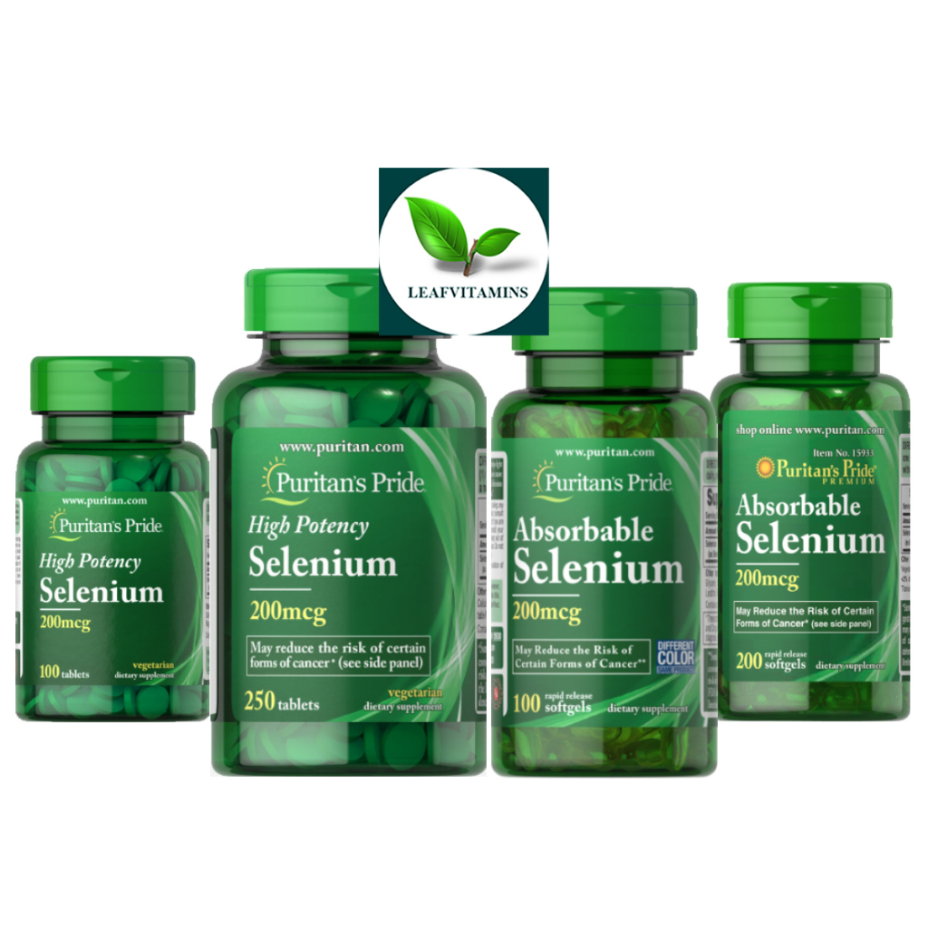 Puritan's Pride Selenium 200 mcg , Absorbable Selenium 200 mcg | Shopee ...