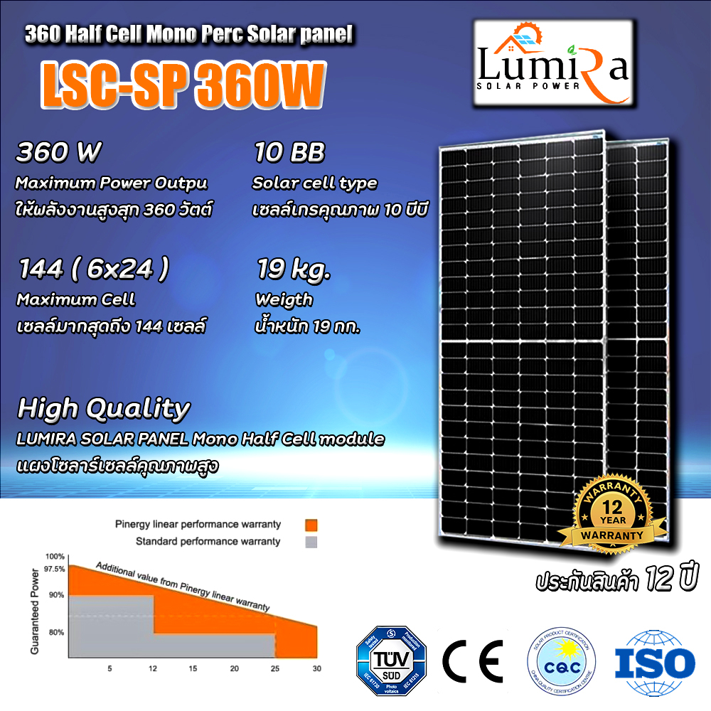 แผงโซลาร์เซลล์ LSC-SP 360W | Shopee Thailand