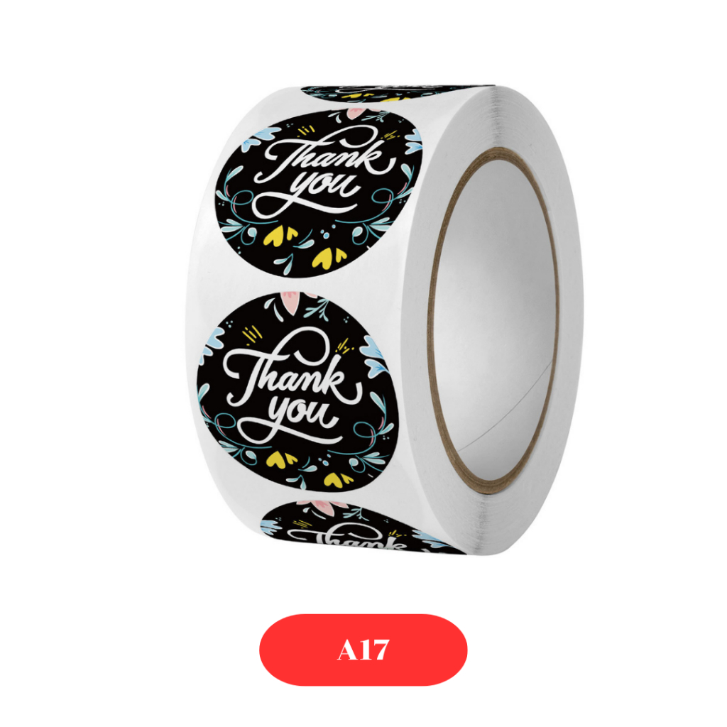 สติกเกอร์ขอบคุณ Thank you stickers สติกเกอร์การ์ตูน สติกเกอร์หัวใจ สุข ...