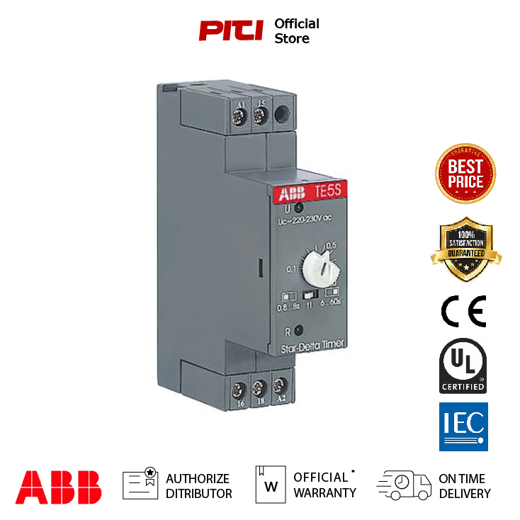 ABB Electronic Timer TE5S-240 แรงดันไฟฟ้า 220-240VAC ,1NO, 1NC ...