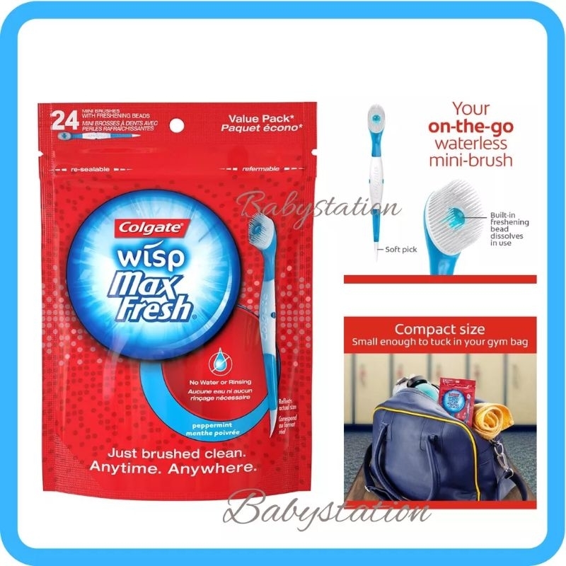 Colgate Max Fresh Wisp คอลเกต แม็กซ์ เฟรช วิสพ์ แปรงสีฟันขนาดเล็กใช้ ...