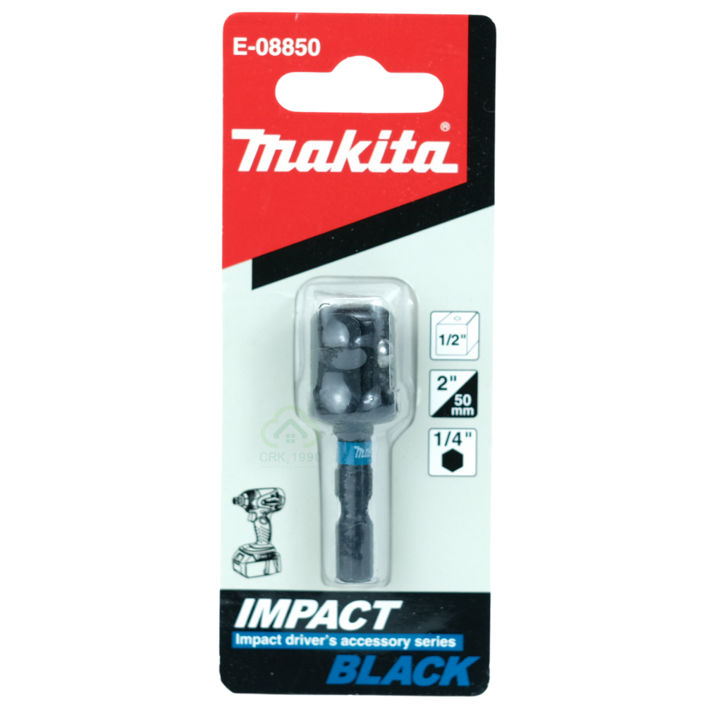 MAKITA มากีต้า อแดปเตอร์ แกนต่อลูกบล๊อก ขนาด 1/2 และ 3/8 IMPACT BLACK E ...