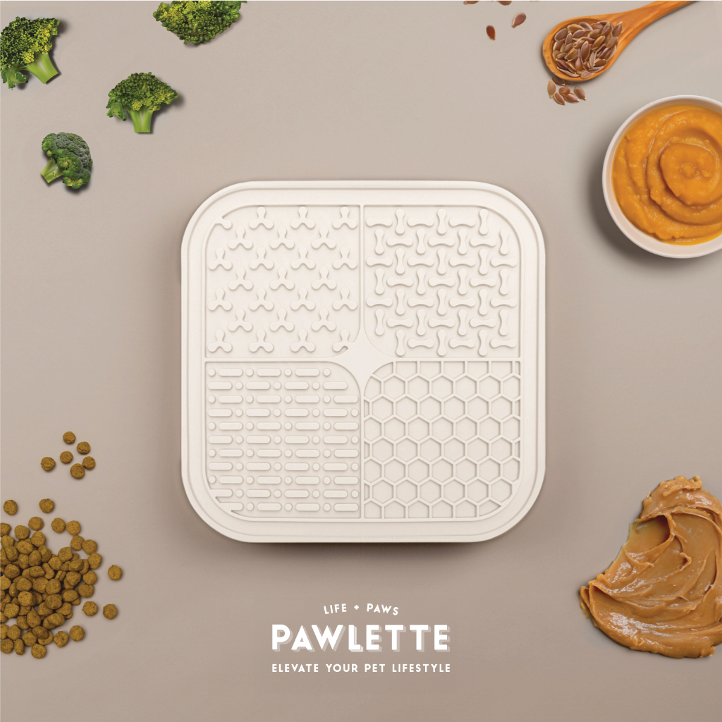 Pawlette 'Ivory white' Silicone Lick Mat แผ่นเลียสำหรับสุนัขและแมว ...