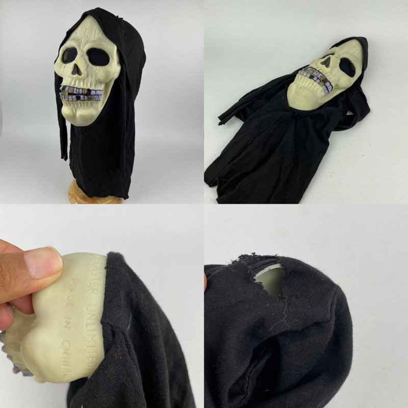 Skull Mask RIP Grim Reaper Halloween Gold Teeth หน้ากากฮาโลวีน | Shopee ...