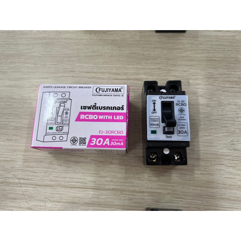 เบรกเกอร์กันดูด CCS 2P30A/FUJIYAMA2P30A RCBO/Kyokuto 2P30A ไฟรั่ว สำหรับในบ้าน 30A กันดูด ...