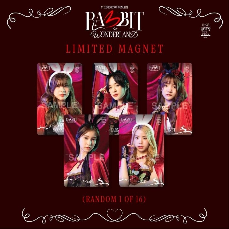 BNK48 Magnet รุ่น 3 First Rabbit Concert ที่ติดตู้เย็น บีเอ็นเค 48 แมก ...