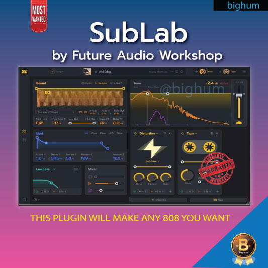 SubLab by Future Audio Workshop VST | win/mac | THIS PLUGIN WILL MAKE ANY 808 YOU WANT | Shopee ...