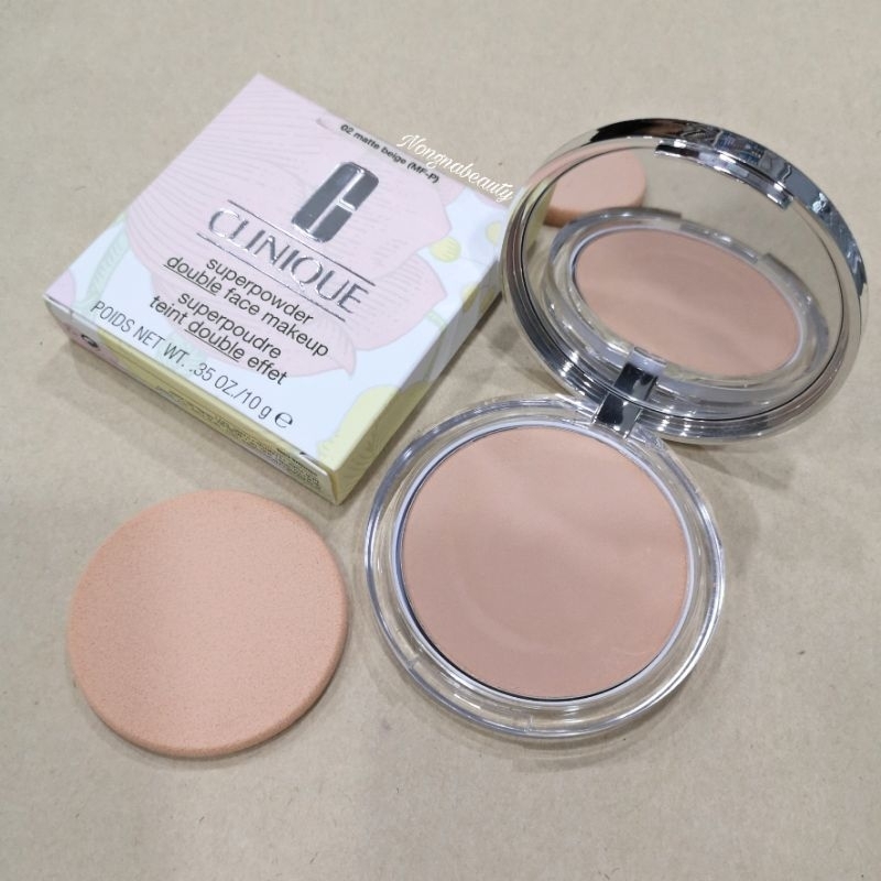 Clinique Superpowder Double Face Makeup สี 02 Matte Beige แป้งอัดแข็ง ...