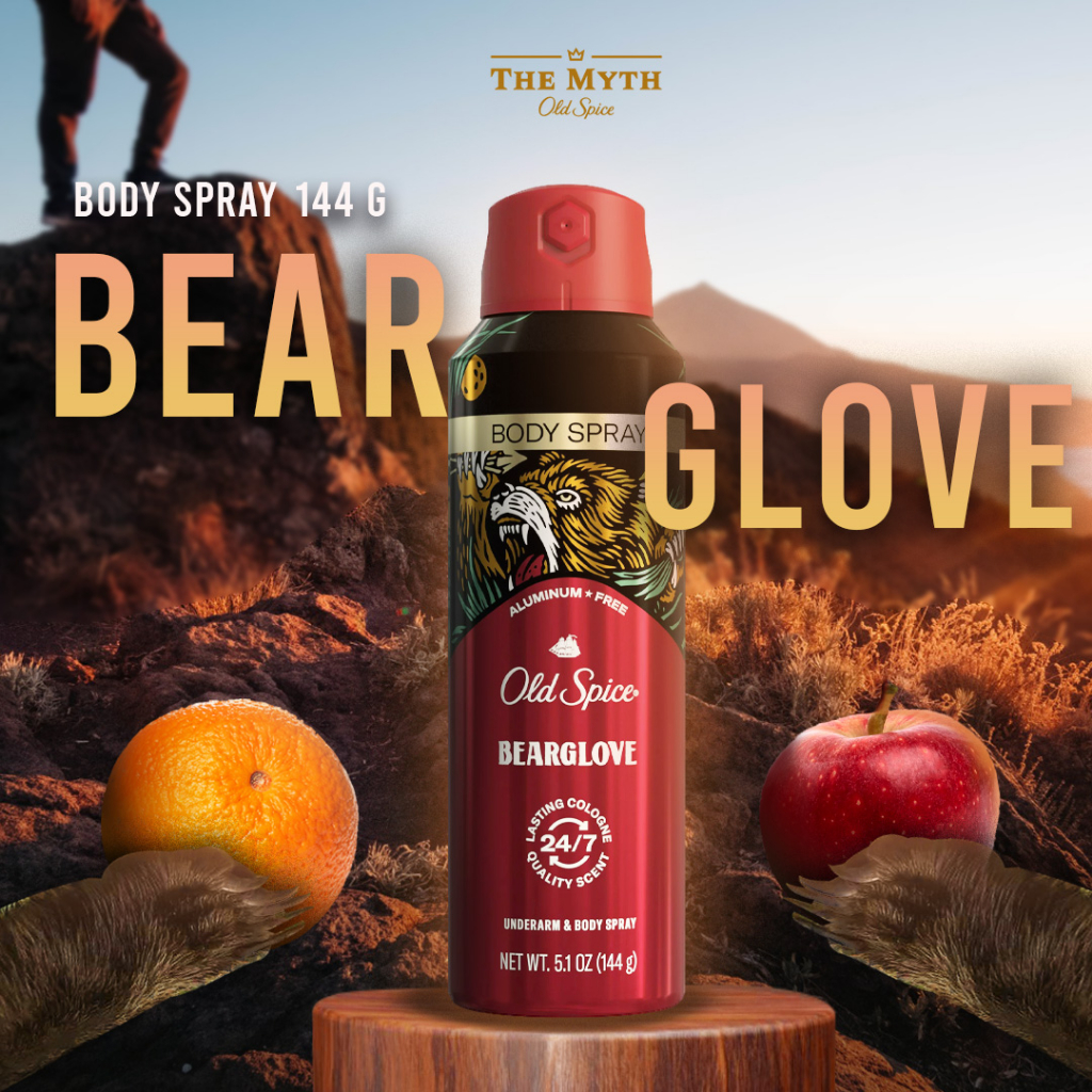 *ของแท้นำเข้าจากUSA* Old Spice Body Spray สเปรย์ กลิ่น Bearglove หอม ...