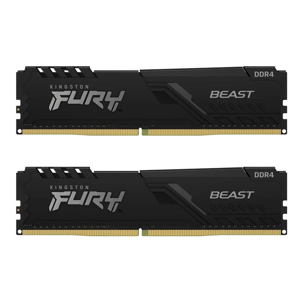 16GB (8GBx2) DDR4 2666MHz RAM KINGSTON FURY BEAST DDR4 (BLACK) (KF426C16BBK2/16) | Shopee Thailand