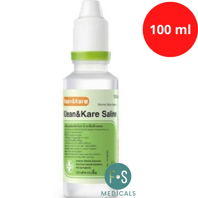 ล็อตใหม่!! Klean&Kare Normal Saline Solution 100 ML. น้ำเกลือ คลีนแอนด์ ...