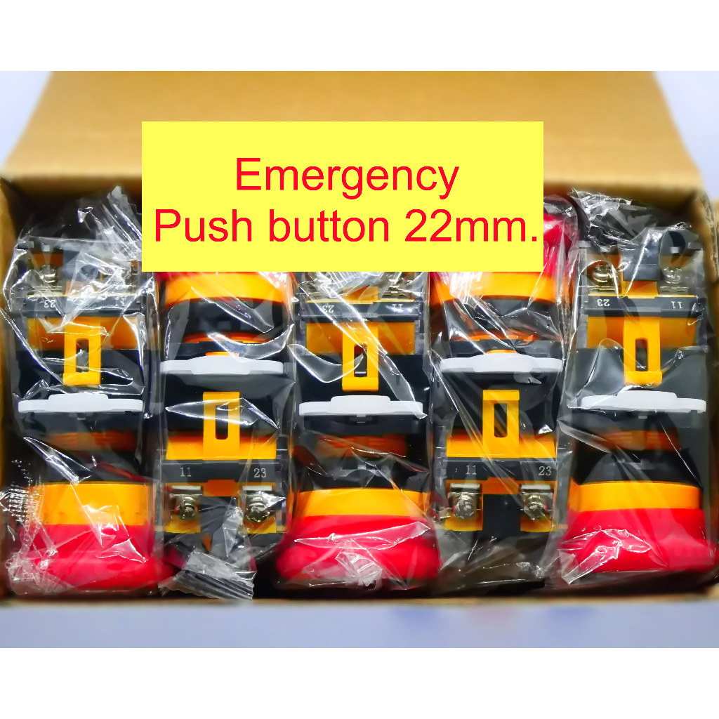 Emergency push button 22mm. LA38-11ZS (1N0+1NC) | Shopee Thailand