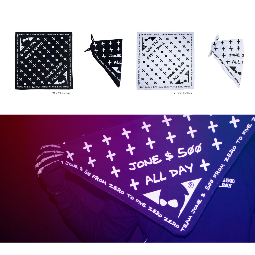 Jones 500 Ltd. / BAD BANDANA (Black) Hankie ผ้าเช็ดหน้า | Shopee Thailand