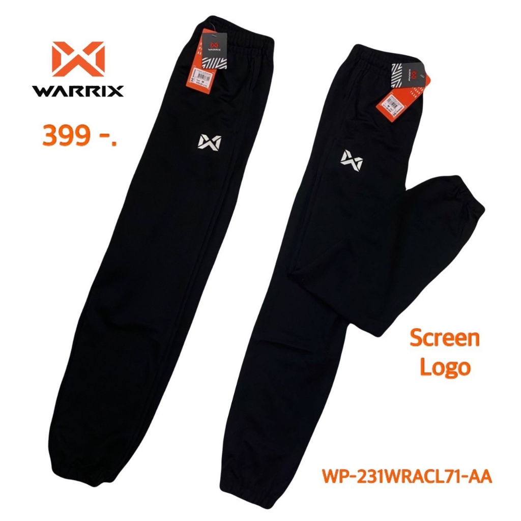 กางเกงวอร์มขาจั๊ม WARRIX WP-241WRACL02-AA (logo สกรีน) ของแท้100% ...