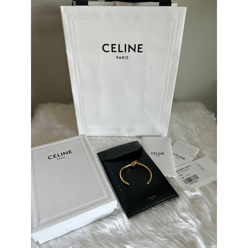 Use like new Celine Knot Extra-thin Bracelet กำไลเซลีน | Shopee Thailand